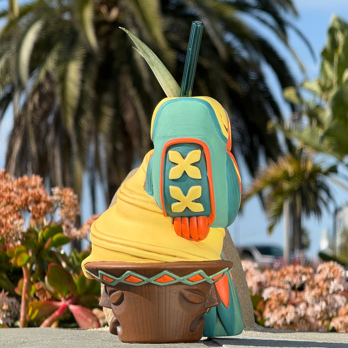 Jeff Granitos Toucan Whip Blue Ceramic Tiki Mug Limited Edition