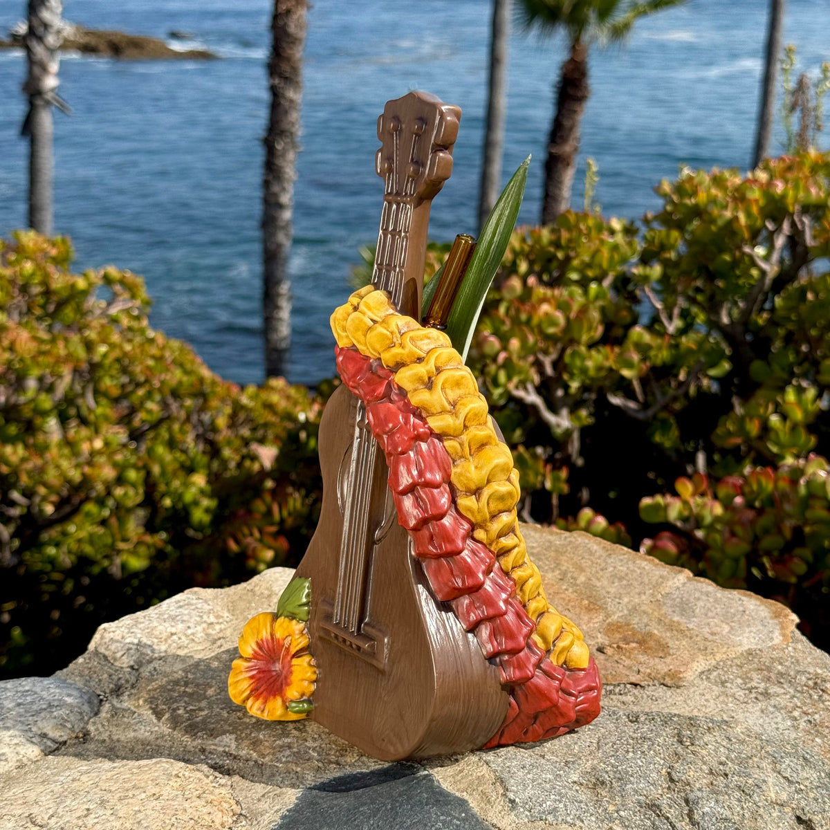 Ukulele Mele (Sunset) - Ceramic Tiki Mug – Tikiland Trading Co.