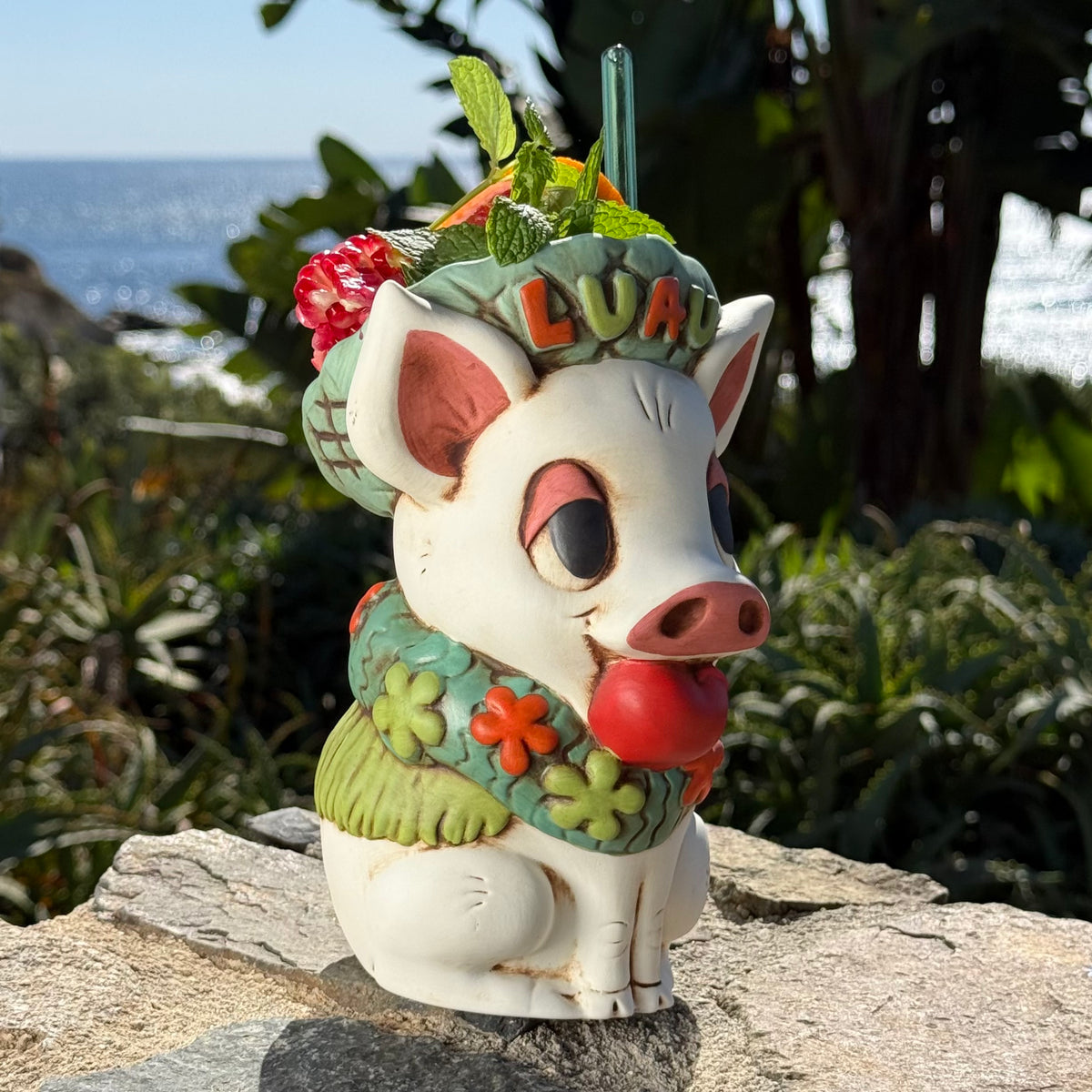 Tiki tOny's Kalua Pig - Ceramic Tiki Mugs - White + Mocha Limited Edit ...