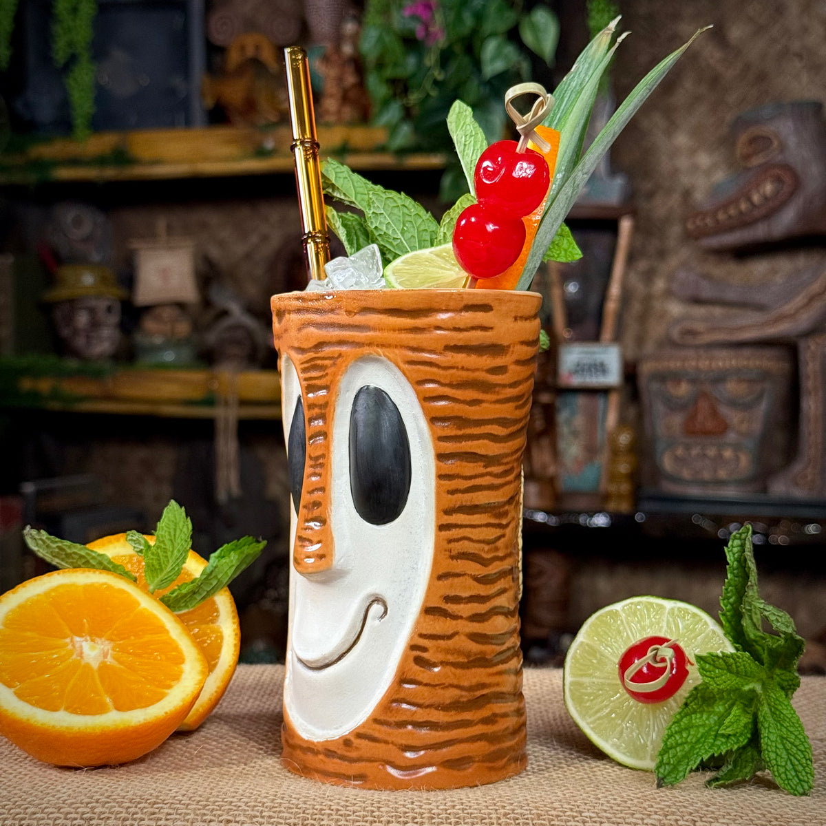 Tiki tOny's Enchanted Tiki Bob (Toasty Coconutty Brownge) - Ceramic Ti ...