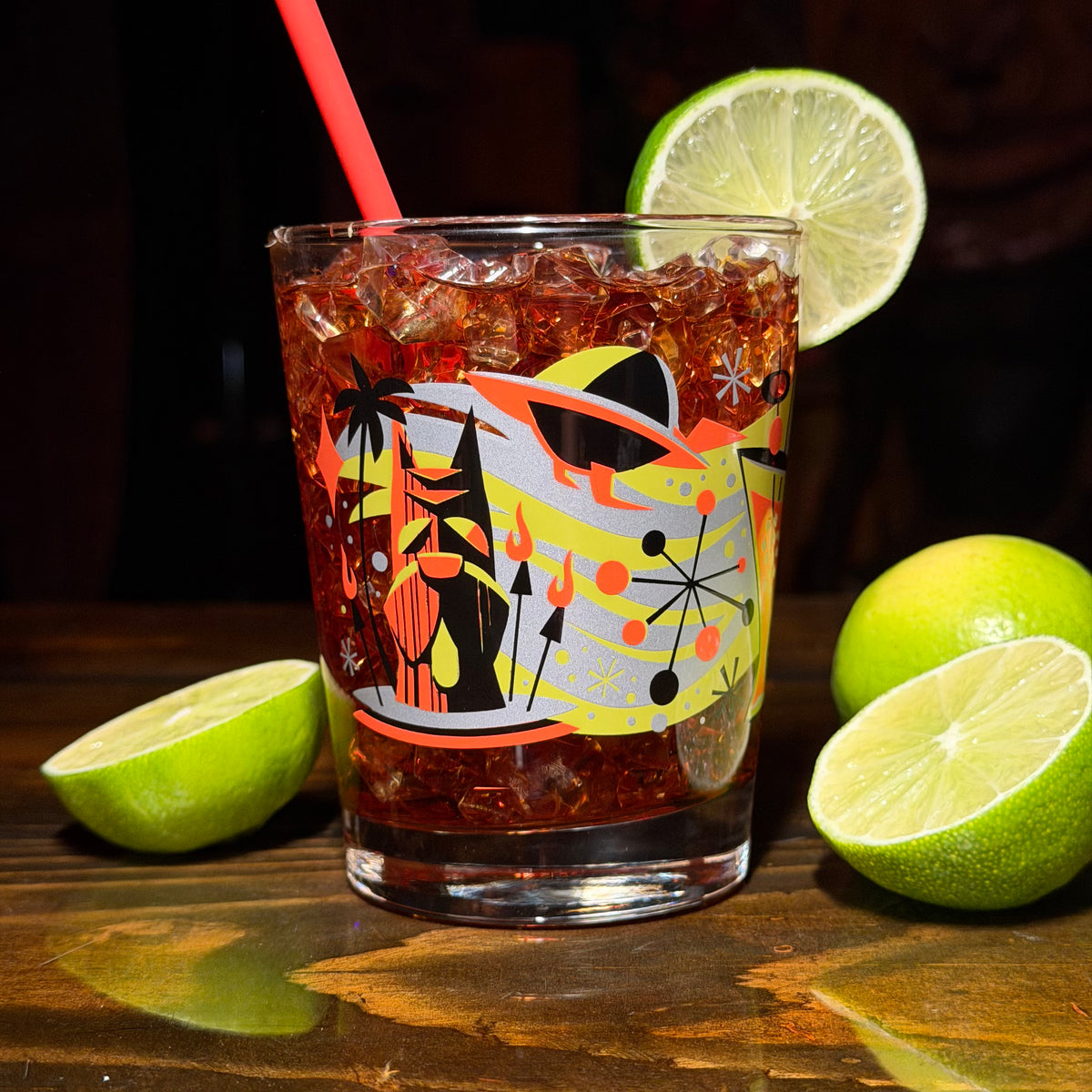 Jeff Granito's 'Cosmic Cocktails' Mai Tai Cocktail Glass (1) - Ready t ...