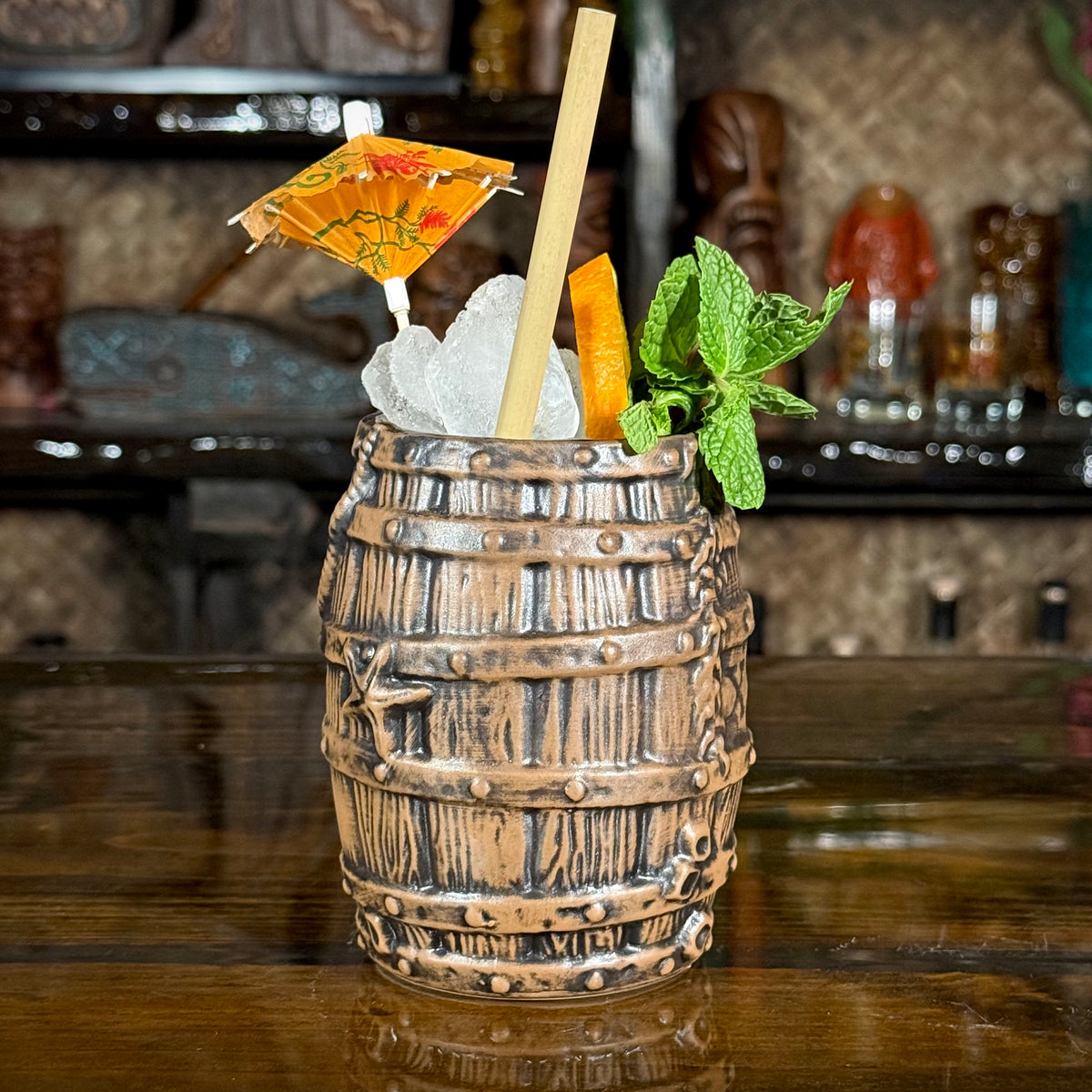 Sunken Rum Barrel Tiki Mug, sculpted by Thor - Ready to Ship! (FREE SH ...