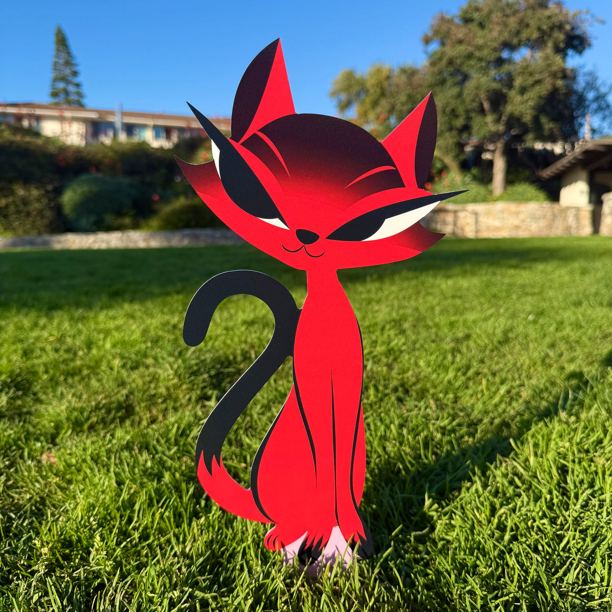Jeff Granito's 'Liz and Frank' Love Cats Metal Yard Stake Set of TWO ...