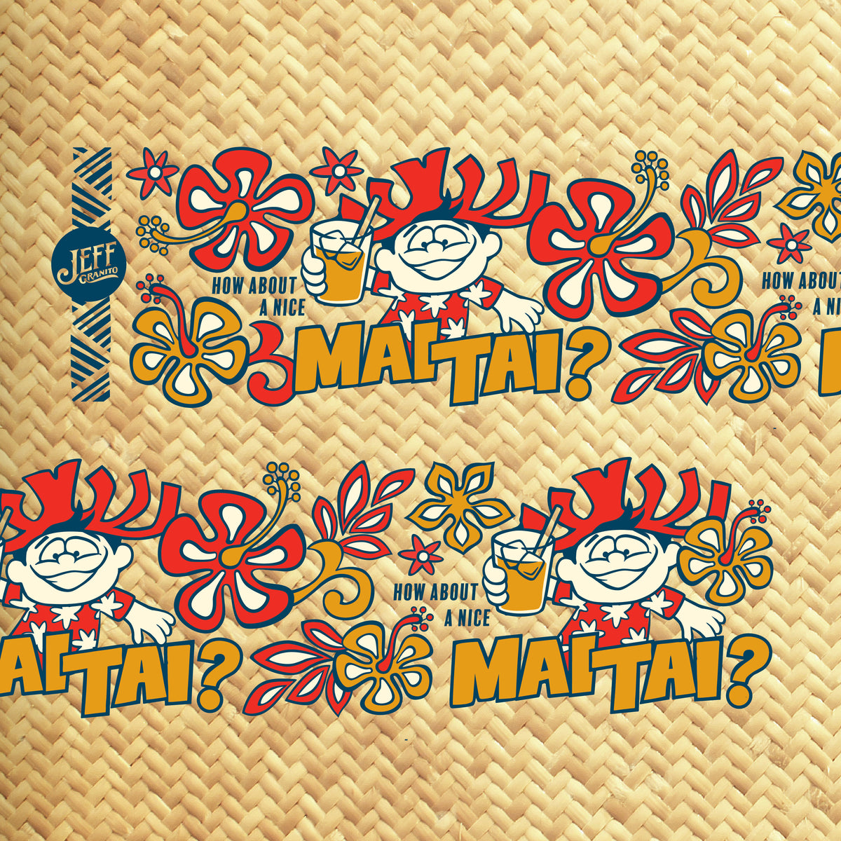 Jeff Granito's 'How About a Mai Tai?' Mai Tai Cocktail Glass (1) - Rea ...