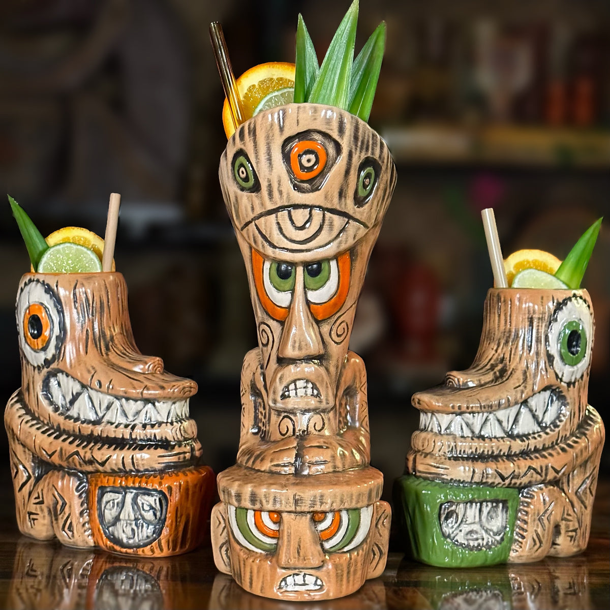 Tiki tOny's Enchanted Tiki Room Chanting Drummer ceramic Tiki Mug - Li ...
