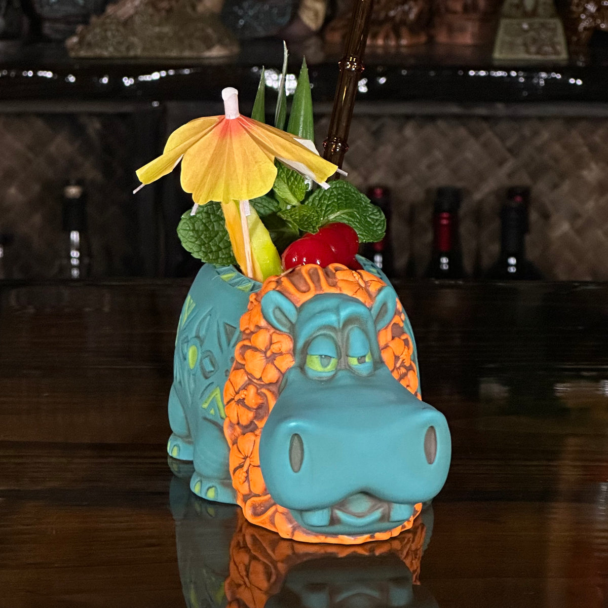 Hippo in Paradise "Bubbles" Tiki Mug, sculpt by Thor - Ready to Ship ...