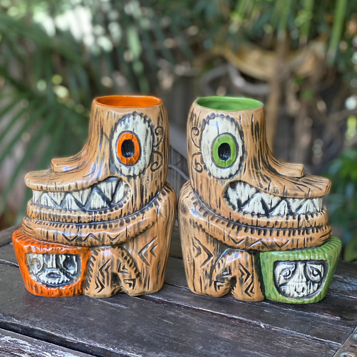 Tiki tOny's Enchanted Tiki Room Drummer ceramic Tiki Mug (Orange or Gr ...