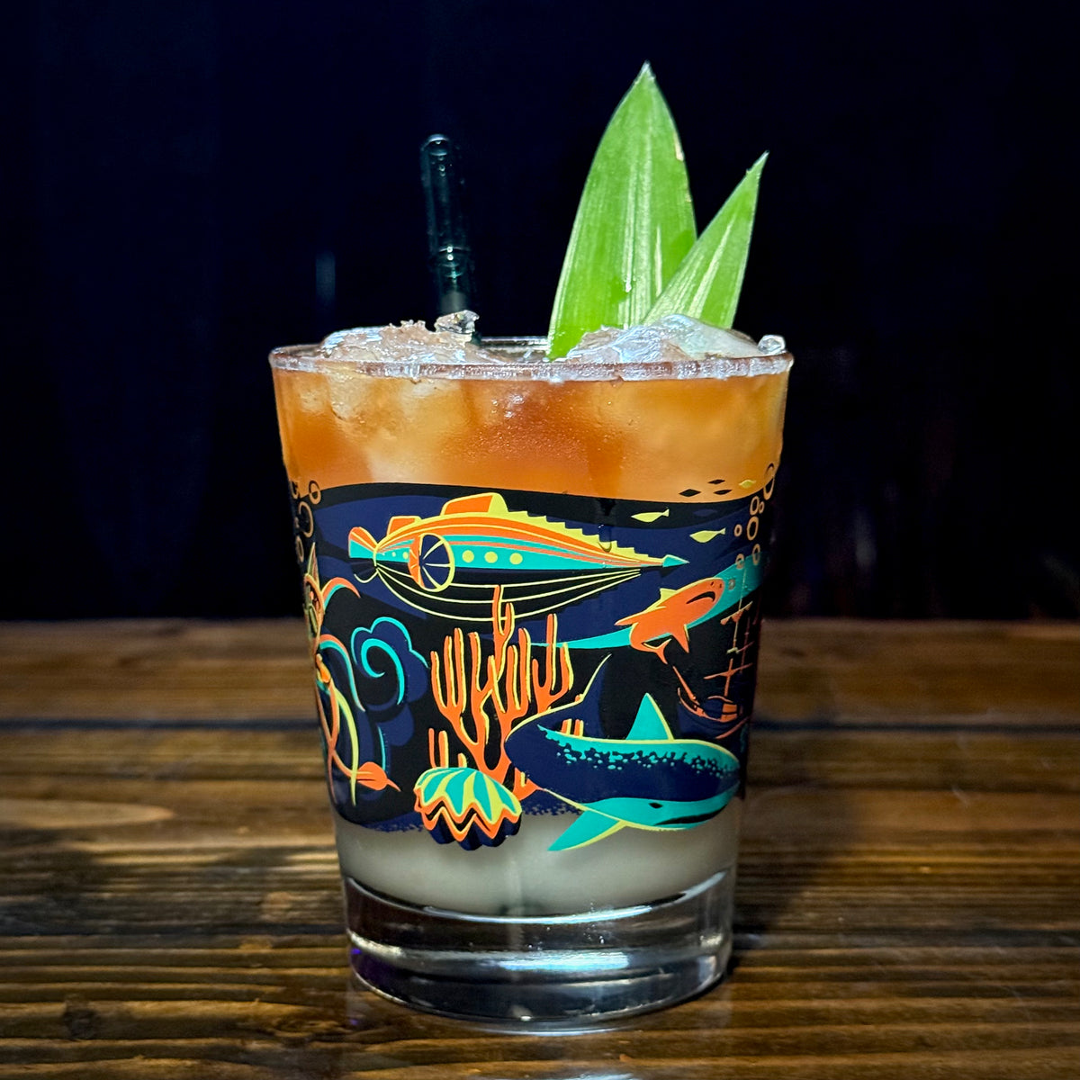 Jeff Granito's '20,000 Fears Under The Sea' Mai Tai Cocktail Glass (1 ...