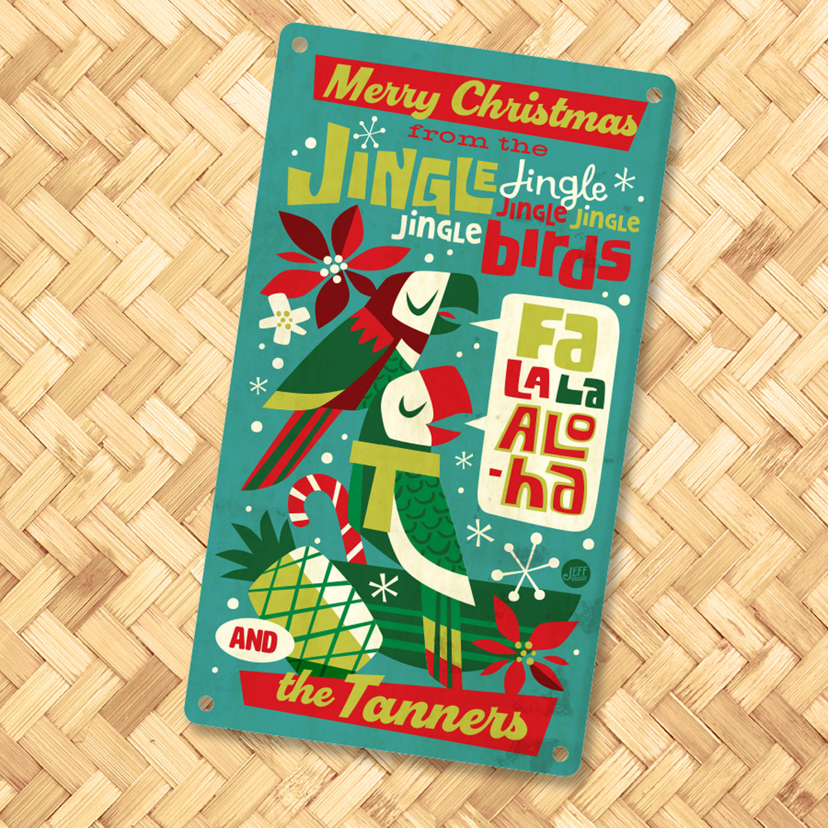 Jeff Granito's 'Jingle Birds' Personalized Metal Sign - Limited Time P ...