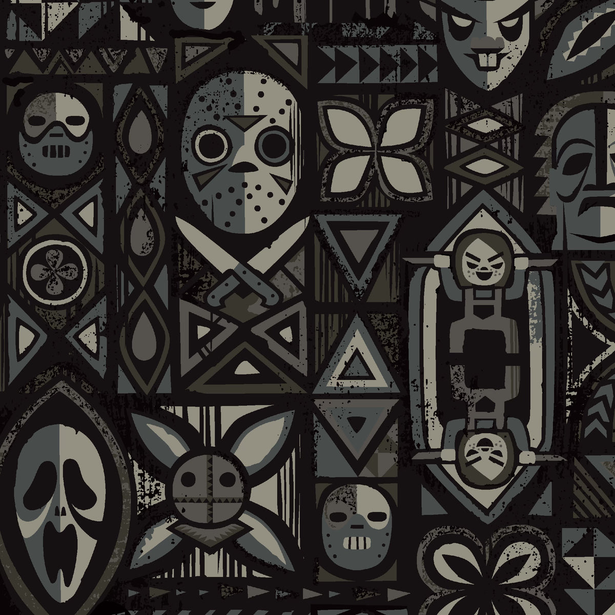 'Mask Hysteria Blackout Edition' Modern Fit with Flex Button-Up Shirt ...