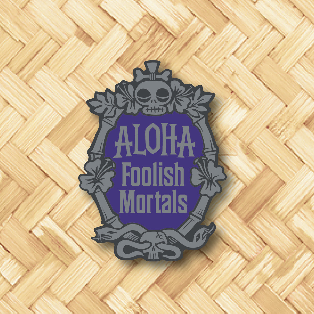 'Aloha Foolish Mortals Purple and Silver' Enamel Pin - Ready to Ship ...