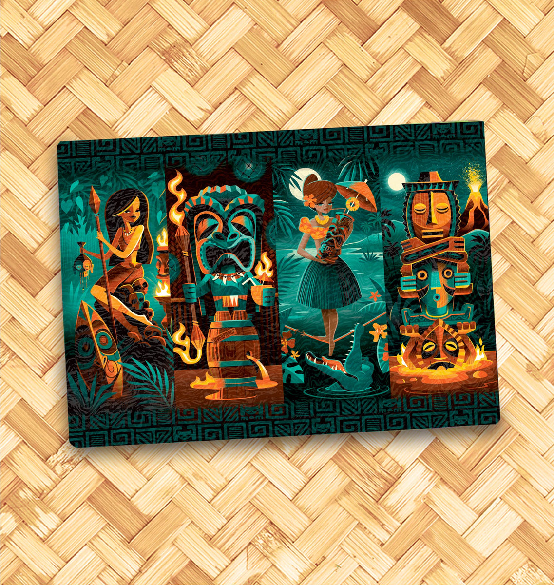 Jeff Granito's 'Tiki Portraits' Glass Cutting Board - Rolling Pre-Orde ...