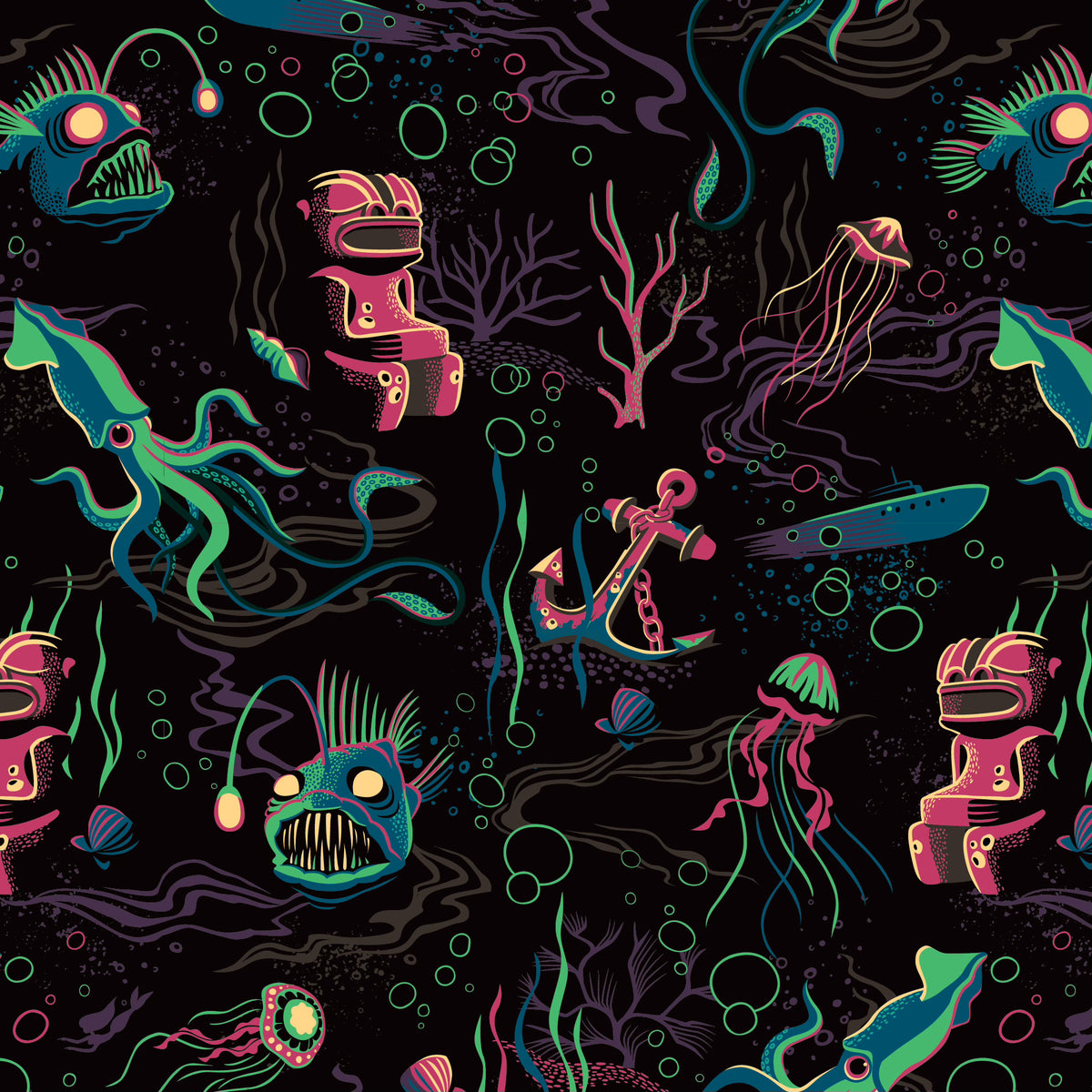 Jeff Granito's 'Dwellers of the Deep' Modern Fit Button-Up Shirt - Uni ...