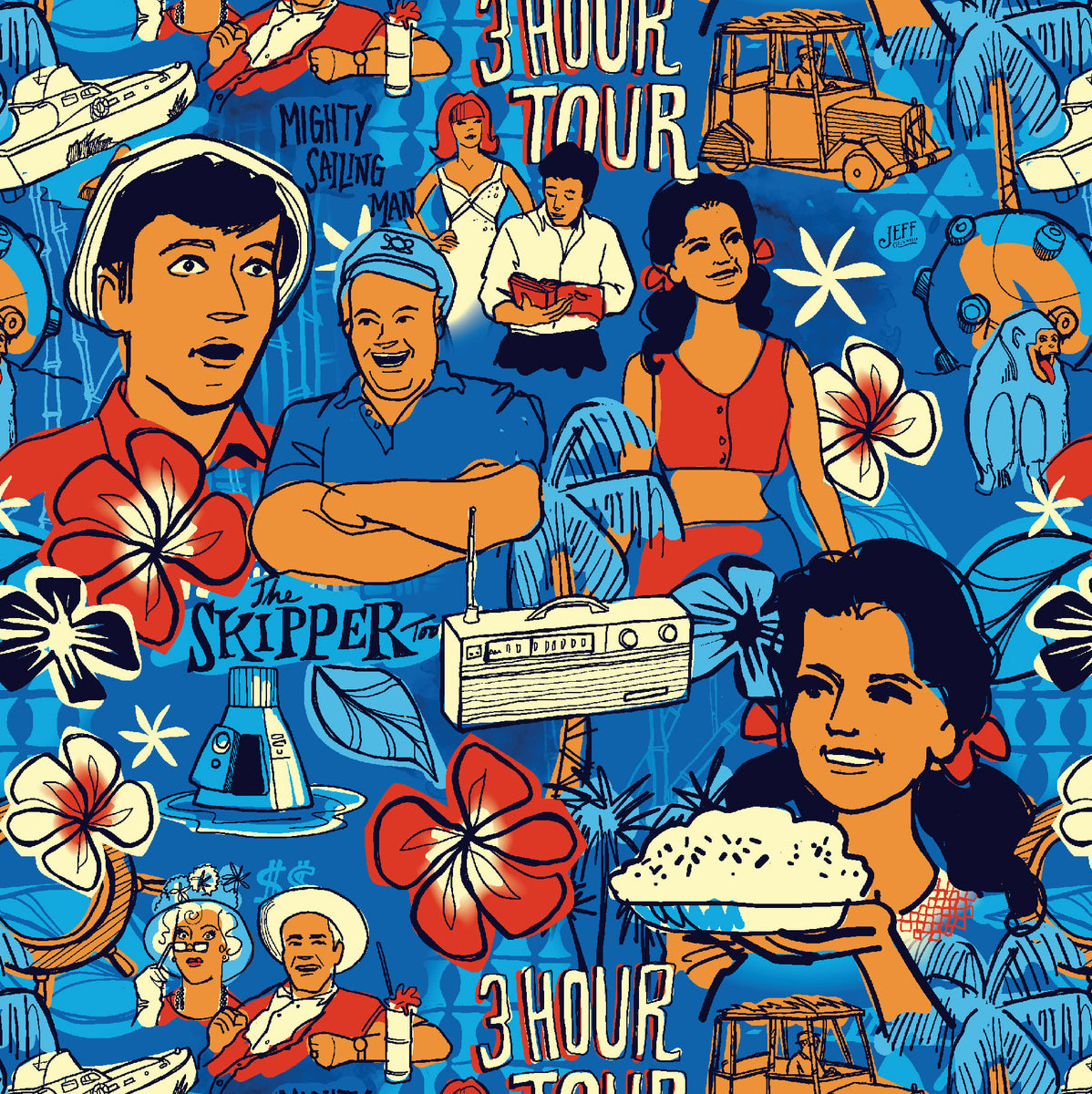 Jeff Granito's 'Three Hour Tour 2nd Edition' Classic Aloha Button-Up S ...