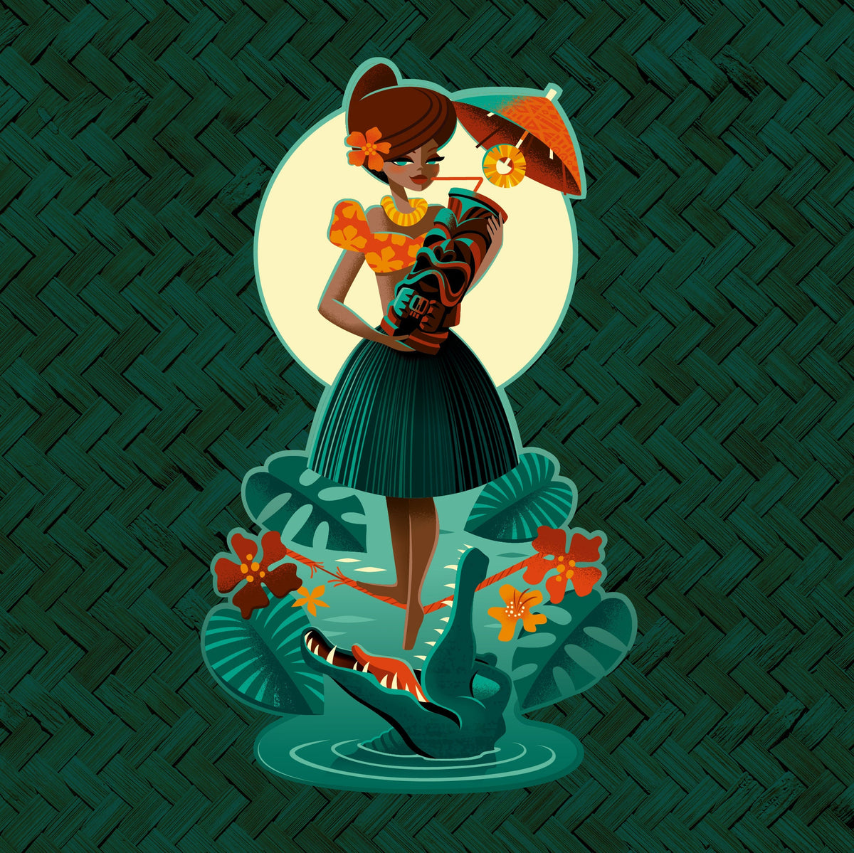 Tiki Croctail Metal Sign – Tikiland Trading Co.