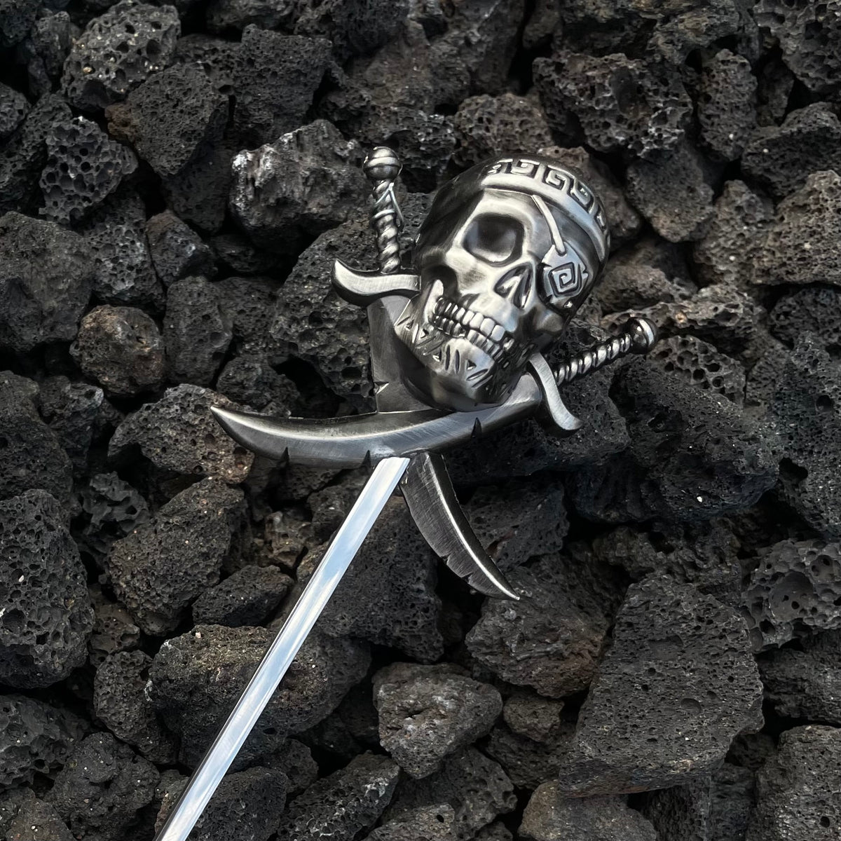Thor's 'Jolly Roger' Sculpted Metal Swizzle Stick – Tikiland Trading Co.