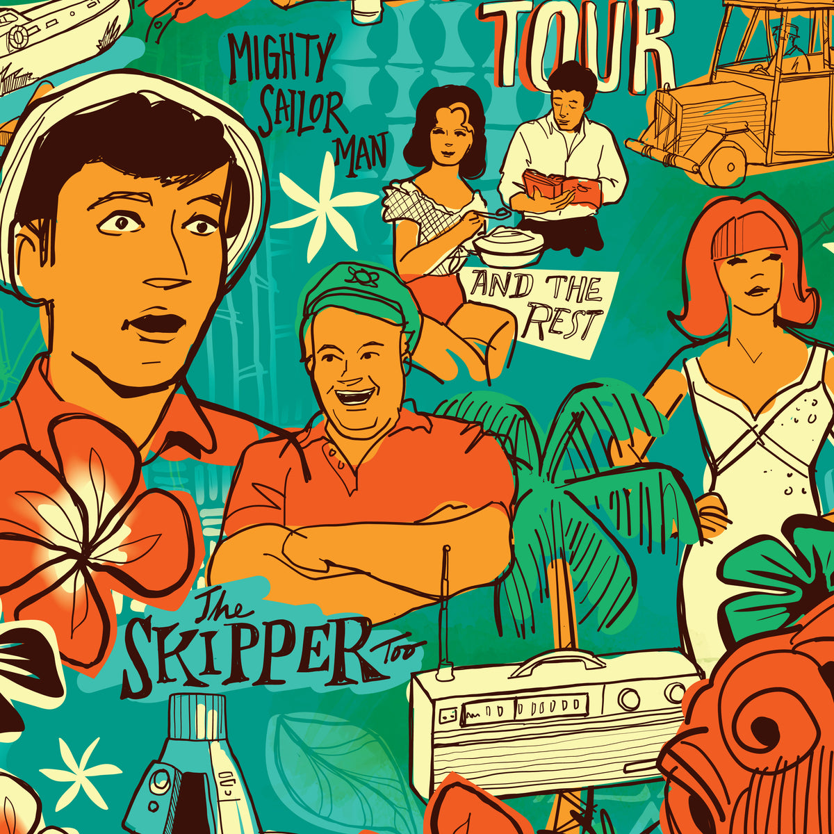 Jeff Granito's 'Three Hour Tour' - Classic Aloha Button-Up Shirt - Uni ...