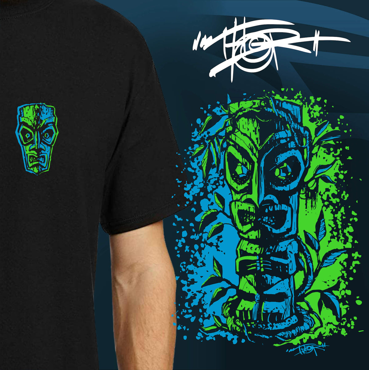 Tom Thordarson for TikiLand Trading Co. 'Shrunken Head Tee' - Unisex ...