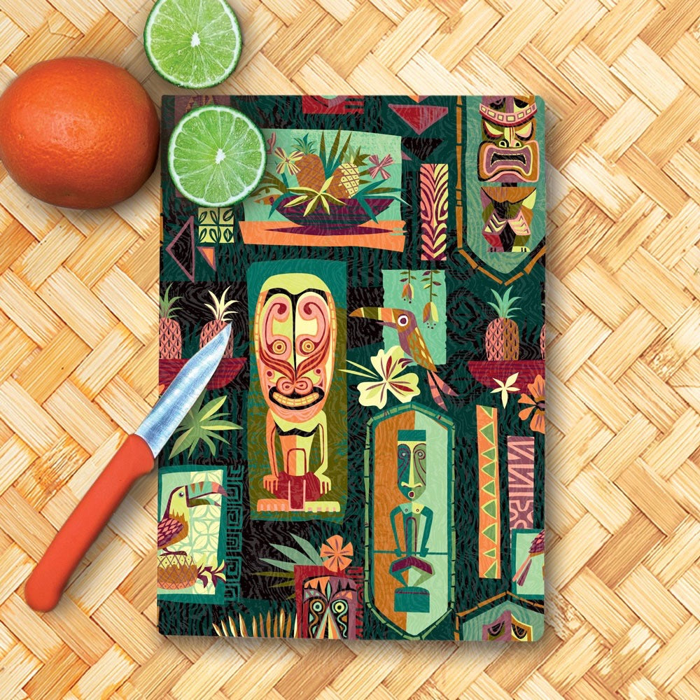 TikiLand Trading Co.'s 'Gateway to Tiki' Glass Cutting Board - Rolling ...