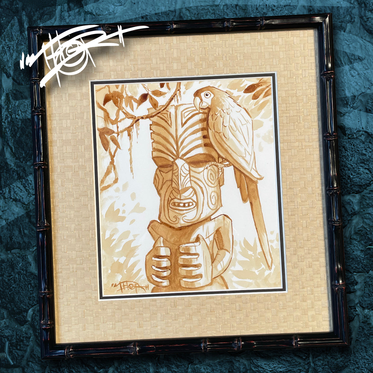 Thor's 'The Perch with Protection' Original Rum Painting - Custom Fram ...